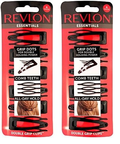 Amazon.com : Revlon Double Grip Hair Clips, 6 Count (Pack of 2 ...