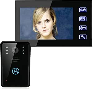 Amazon.com: Doorbell 7" Video Door Phone Intercom Doorbell Touch Button ...