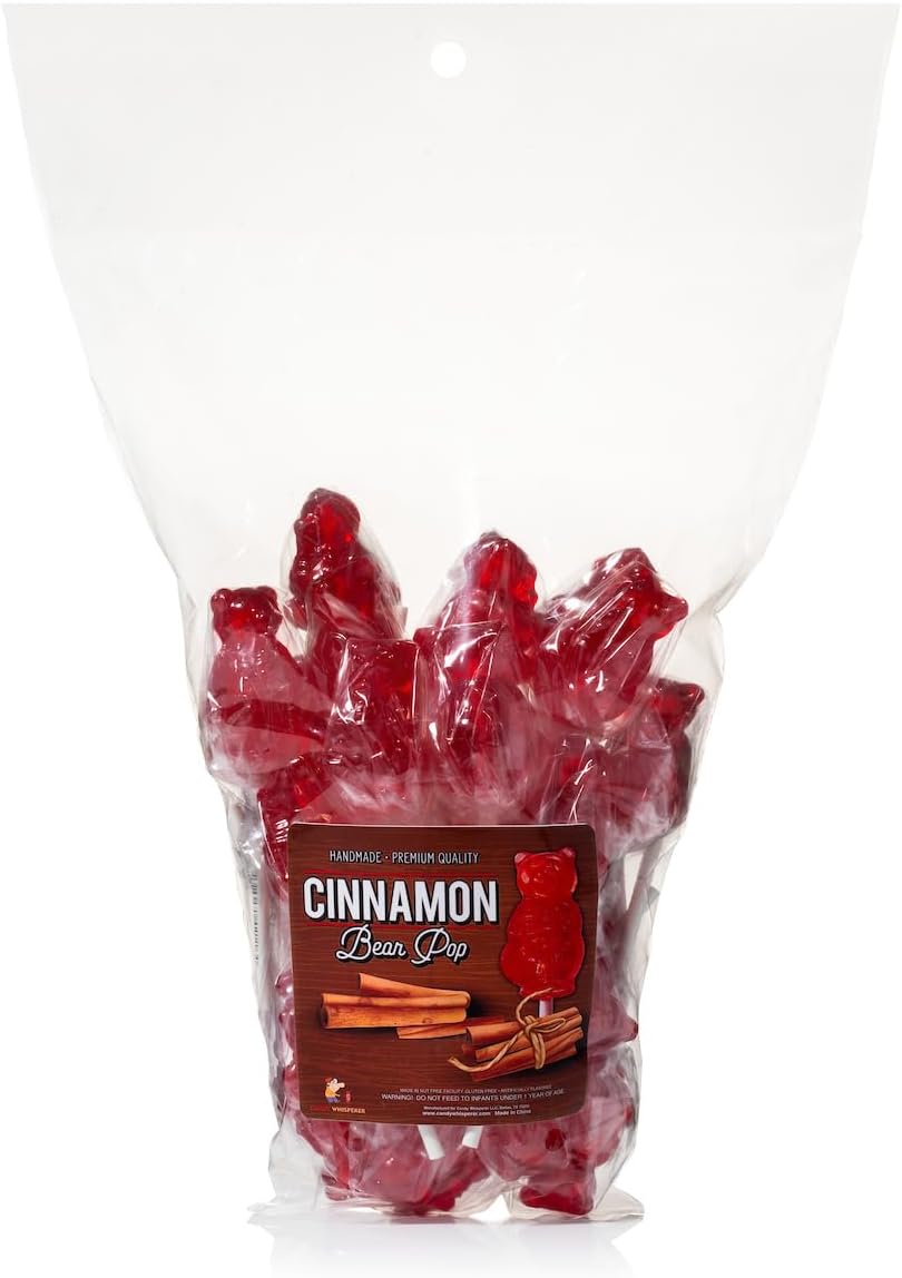Amazon.com : Cinnamon Bear Pops Lollipop Suckers: Individually Wrapped ...