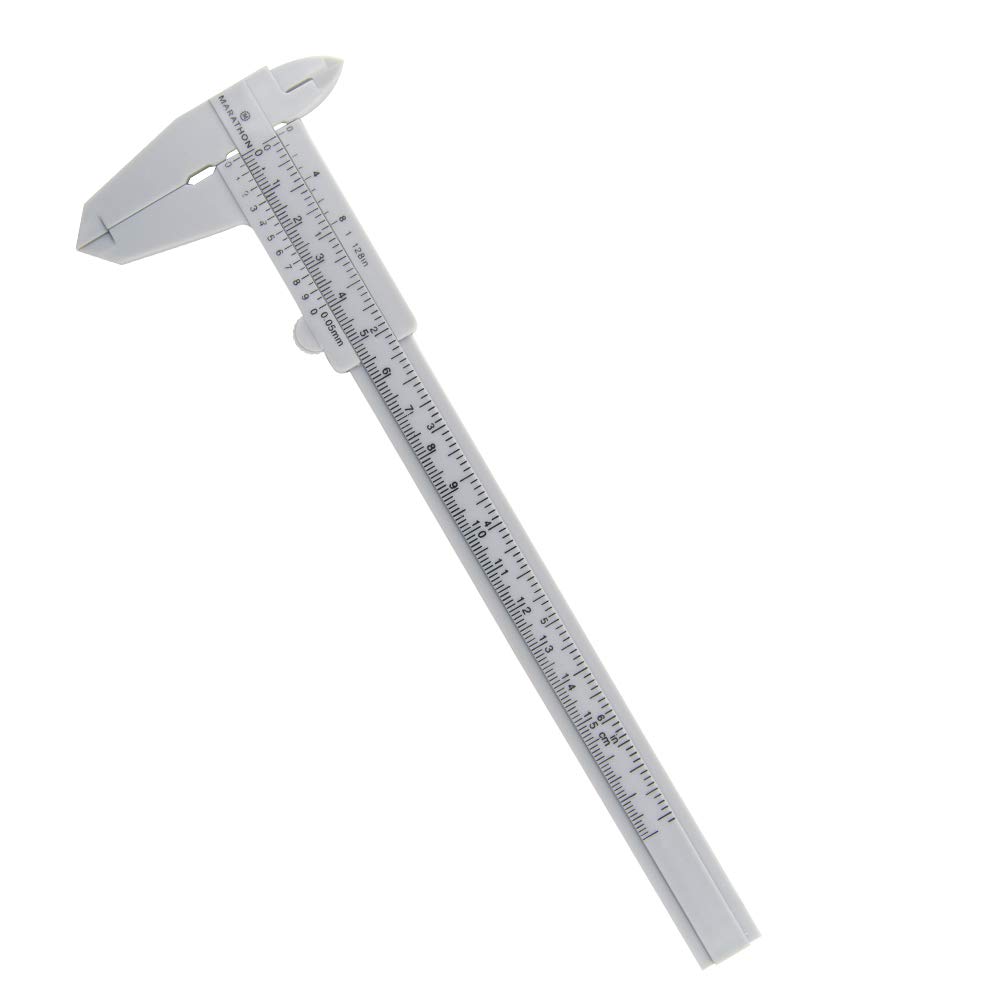Marathon Vernier Caliper, Lightweight Durable Plastic. 0-6 inch (150mm ...