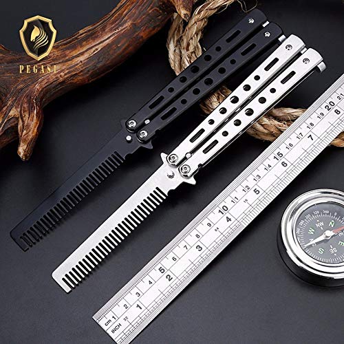 Buy AngB Stainless Steel Practice Butterfly in Balisong Trainer ...