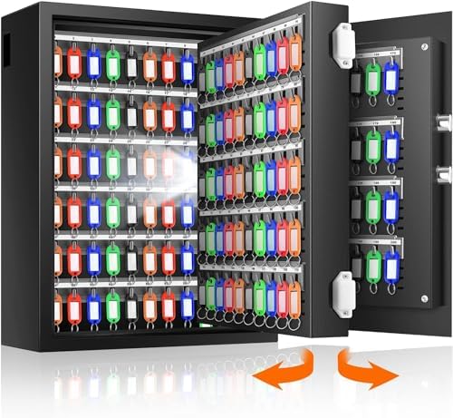 Amazon.com: 200 Adjustable Key Cabinet Lock Box with Colorful Key Tag ...