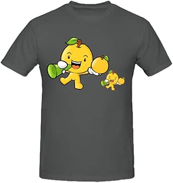 Amazon.com: GTYUH Men Round Neck Super Love Cartoon Fruit Pear Tee Grey ...