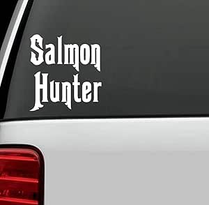 Amazon.com: Bluegrass Decals Salmon Hunter Decal Sticker for Car Window ...