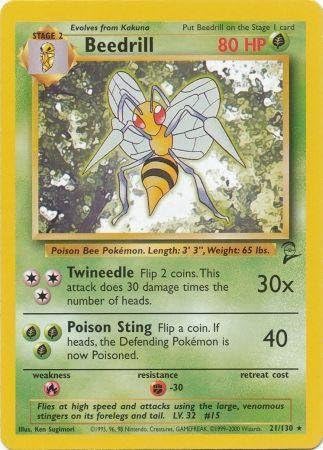 Amazon.com: Pokemon - Beedrill (21) - Base Set 2 : Toys & Games