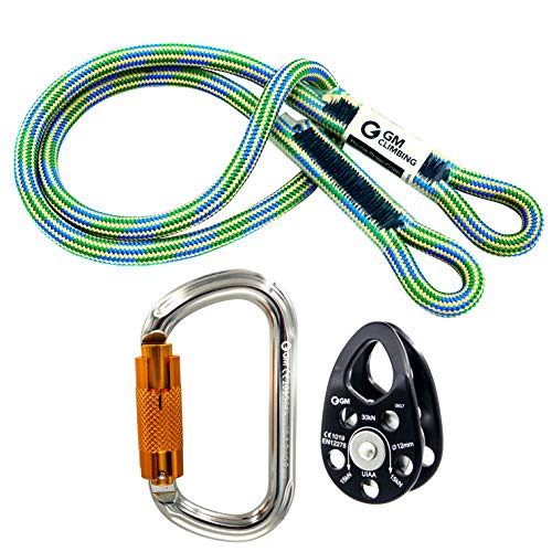 GM CLIMBING Hitch Slack Tending Pulley Kit for Doubled Rope Climbing ...