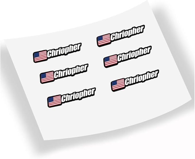 Amazon.com: Customized Bike Name Stickers with Country Flags Rider ID ...