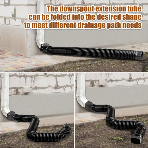 Flexible Gutter Downspout Extension, Adjustable Length, Retractable ...