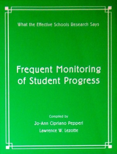 Buy Frequent Monitoring of Student Progress Book Online at Low Prices ...