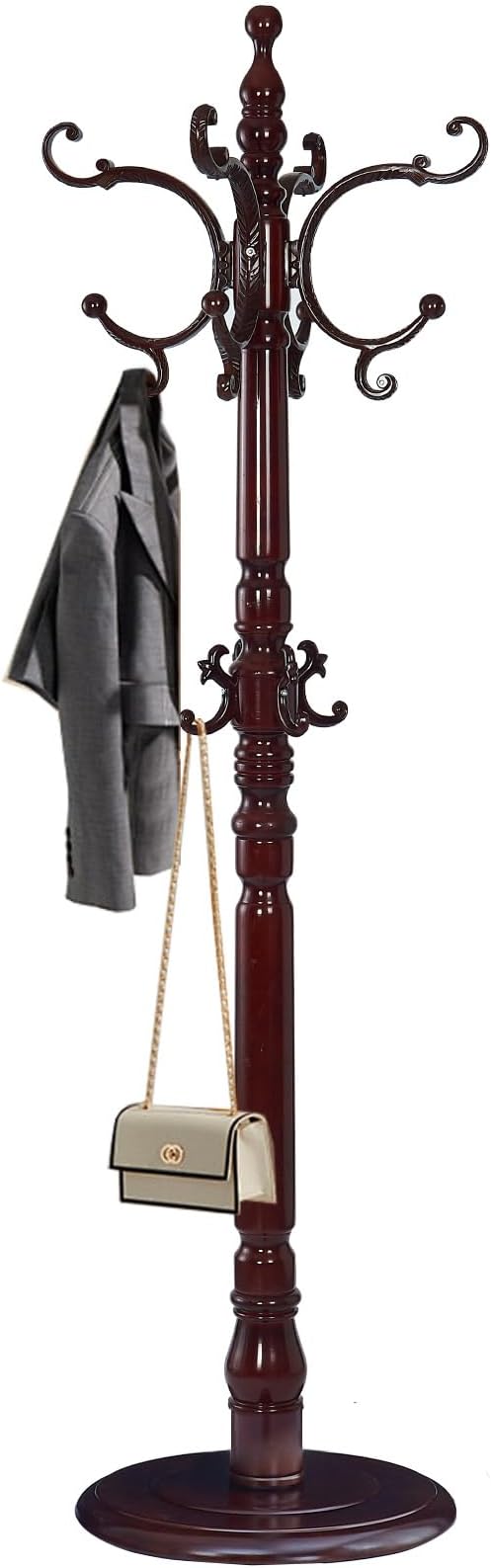 Amazon.com: Yehotty Coat Racks Free Standing, Wooden Coat Rack Stand ...