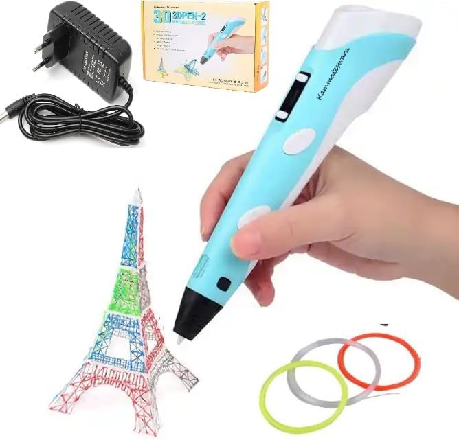 3D Pen with Adapter in 3D Printing pens with LCD Display for Kids and ...