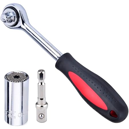 Universal Socket, Self-adjusting Socket Fits Standard 1/4'' - 3/4 ...