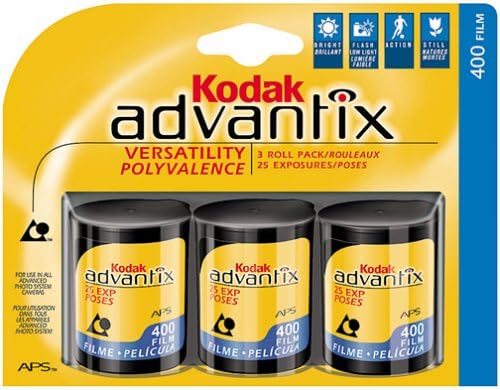 Amazon.com: Kodak Advantix 400 Speed 25 Exposure APS Film - 3 Pack ...