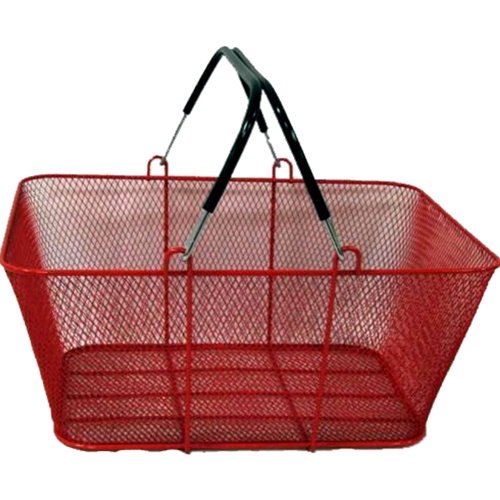 Amazon.com: Red Wire Mesh Shopping Basket (6 Pack) : Industrial ...