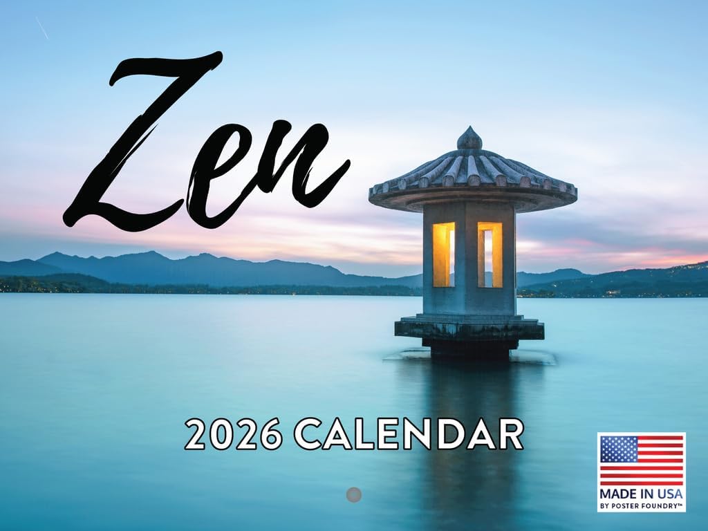 Amazon.com: Zen Calendar 2026 Peace Calm Monthly Wall Calender 12 Month ...