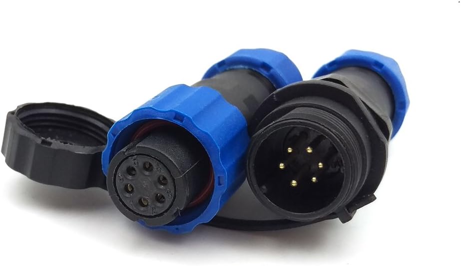 Amazon.com: SD13 6pin Waterproof Power Connector, IP68 LED 6-pin ...