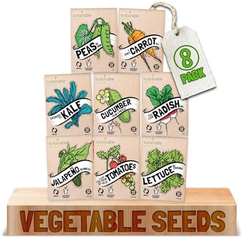Amazon.com : Sustainable Sprout Heirloom Vegetable Seeds Variety Pack ...