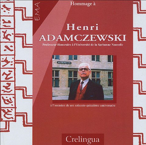 Amazon.com: Hommage à Henri Adamczewski à l'occasion de son soixante ...