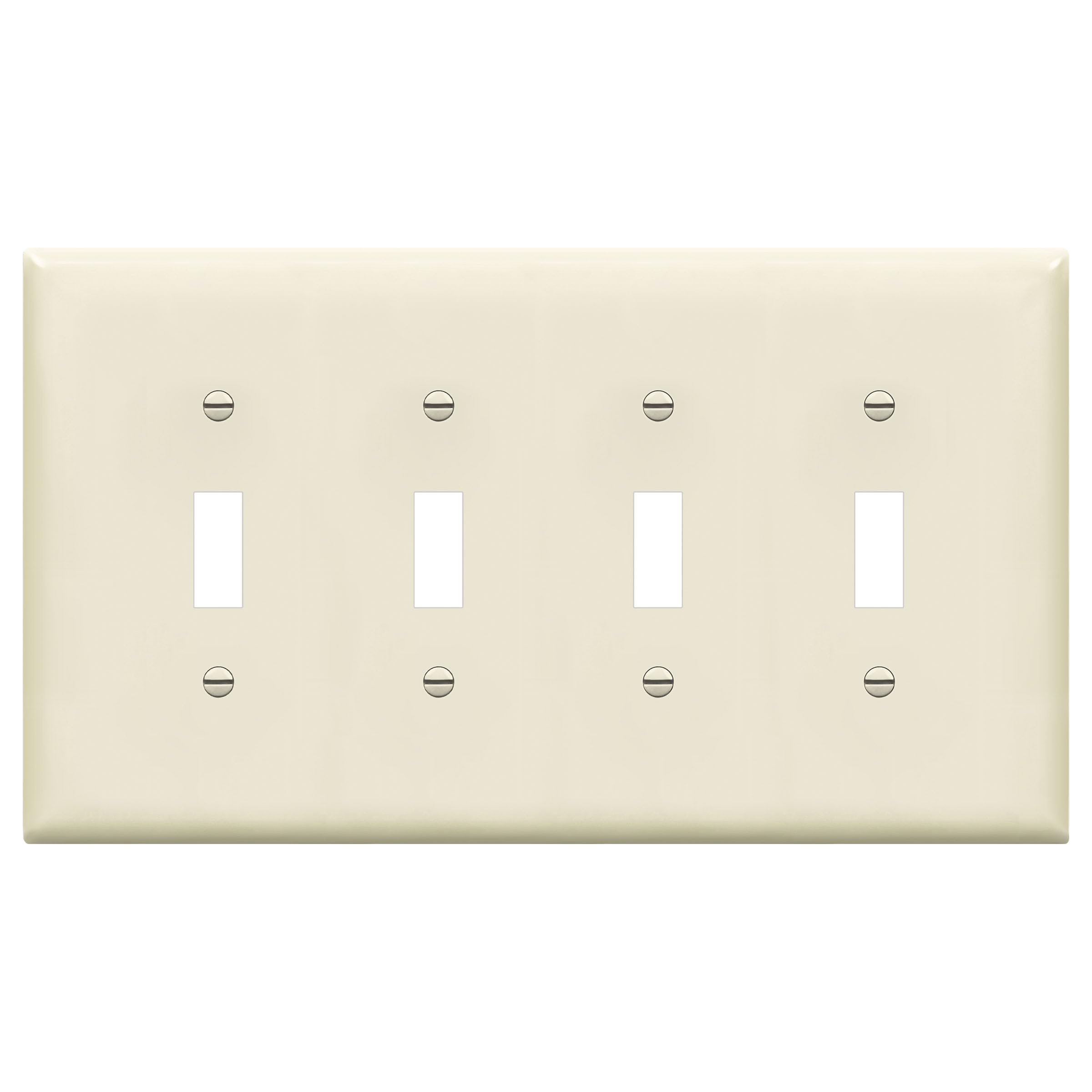 Snapklik.com : Quad Light Switch Wall Plate, Toggle Switch Plate, Gloss ...