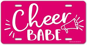 Amazon.com: Honey Dew Gifts, Cheer Babe, Decorative License Plate ...