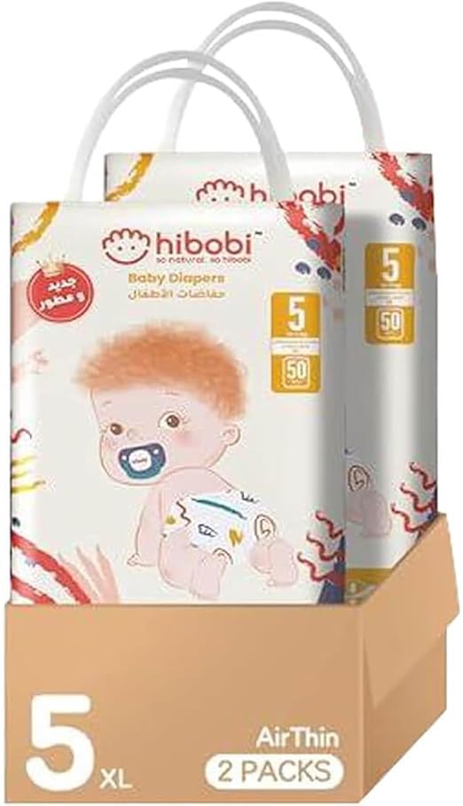 Hibobi Baby Diapers, Ultra Soft Absorbent Diapers Size 5, 12-17 kg ...