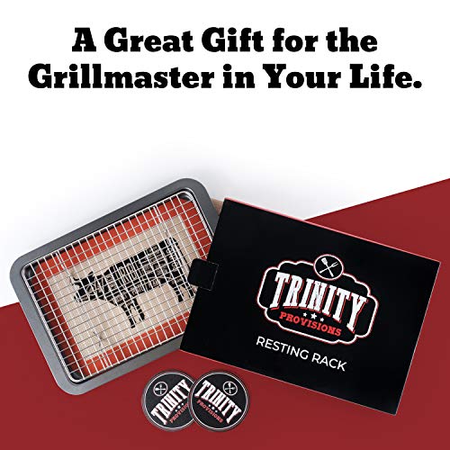 Buy Trinity Provisions Meat Resting Pan - With Wire Rack and Silicone ...