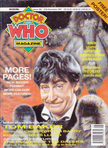 DOCTOR WHO MAGAZINE BACK ISSUE, 180 FREE POSTER INCLUDED - TOM BAKER ...