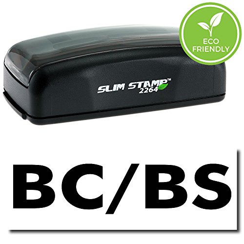 Amazon.com: Large Pre-Inked BC/BS Stamp (Black Ink) : Office Products