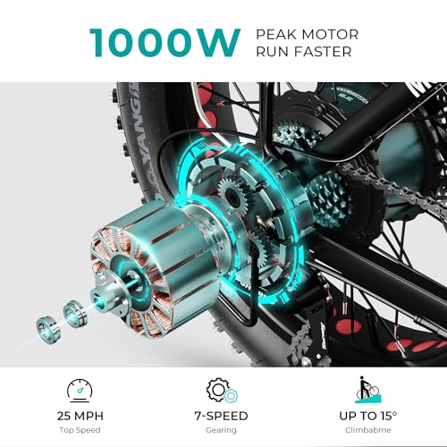 Heybike Mars Electric Bike Foldable 20" x 4.0 Fat Tire Electric Bicycle ...