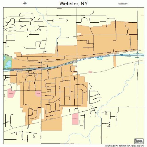 Amazon.com : Large Street & Road Map of Webster, New York NY - Printed ...