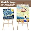 Amazon.com: Falling in Art Easel Stand for Painting, Adjustable Wooden Easels for Painting ...