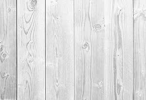 Amazon.com : Avezano White Vintage Wood Rubber Mat Retro Rustic White Gray Wooden Floor Backdrop ...