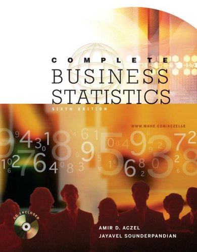 Complete Business Statistics: Aczel, Amir D, Sounderpandian, Jayavel ...