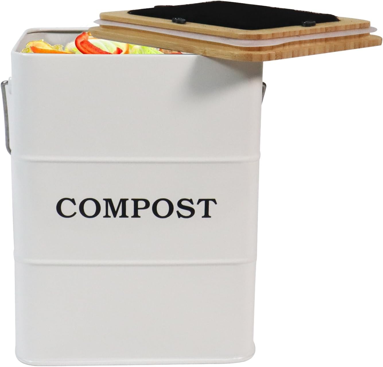 Amazon.com : Xbopetda Compost Bin for Kitchen Countertop, Metal Compost ...