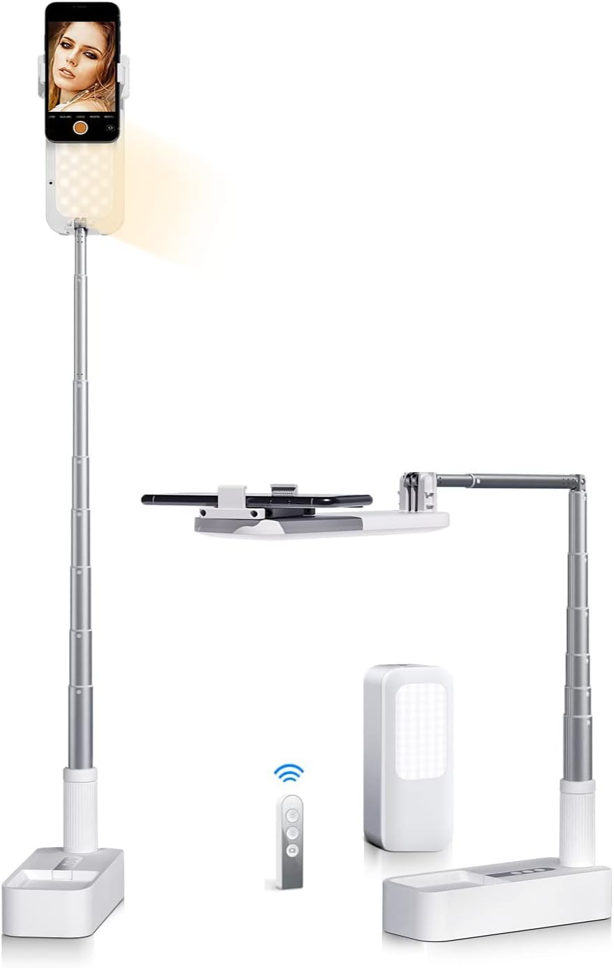 yAyusi Phone Stand for Recording,360° Rotation with Selfie Stands and ...