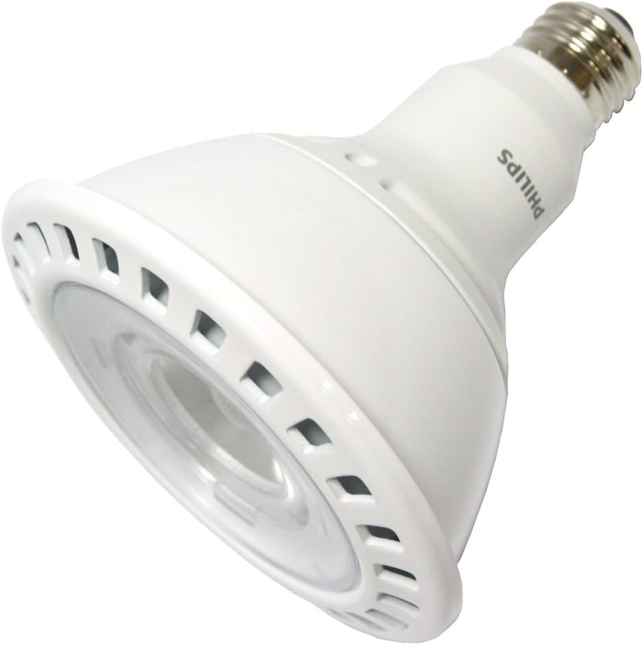 Philips 430108 13-watt AirFlux PAR38 LED 3000K Flood Light Bulb, Dimmable, White - Led Household ...