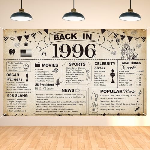 Amazon.com: DARUNAXY 30th Birthday Party Decorations, Vintage Back in ...