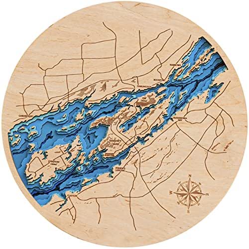 Amazon.com: Custom 3D Wooden River Map - Handcrafted Decorative Artwork ...