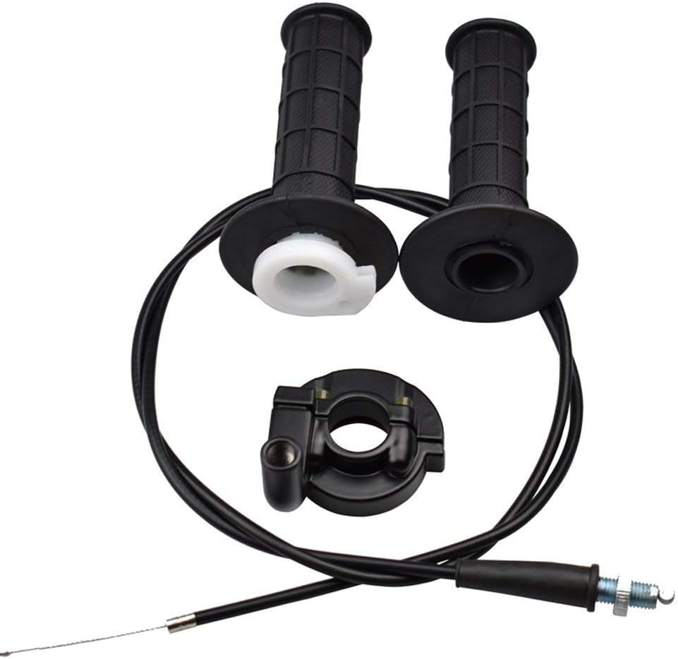 Amazon.com: Chanoc 7/8" 22mm Twist Throttle Accelerator Handle Grips and Cable Set for 50cc 70cc ...