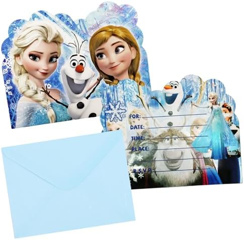 20Pcs Elsa Party Invitations Kids Birthday Party Invitations for Kids ...