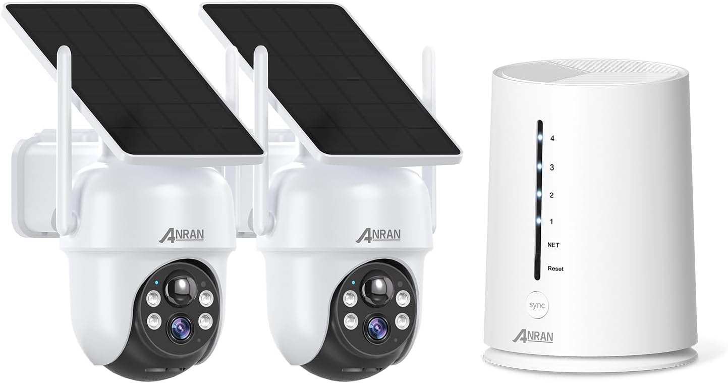 Amazon.com : ANRAN Security Cameras Outdoor Wireless, 2 Cam-Kit, 4MP ...