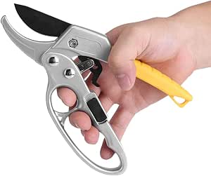 Nikou Garden Bypass Pruning Shears - Secateurs Ratchet Pruning Shears ...
