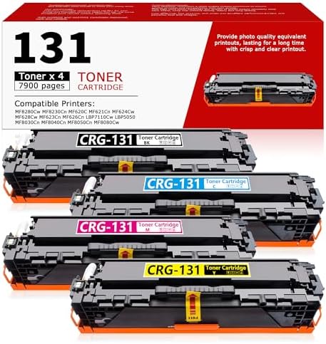 131 Toner Cartridges Replacement for Canon 131 131H 131BK CRG131 Work ...