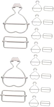 Amazon.com: Operitacx 20 Pcs Heart-shaped Suspender Buckles Overalls ...