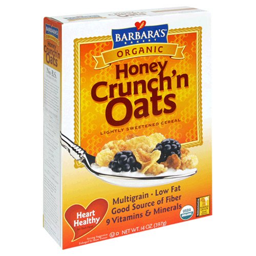 Amazon.com: Barbara's Bakery Organic Honey Crunch 'N Oats Cereal, 14 ...