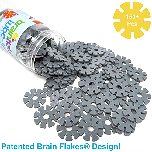 VIAHART Brain Flakes 150+ Piece Tube-Go Gray – Classic Grey Single ...