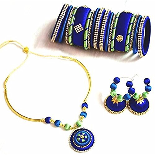 Silk Thread Jewellery Set : Amazon.in: Home & Kitchen