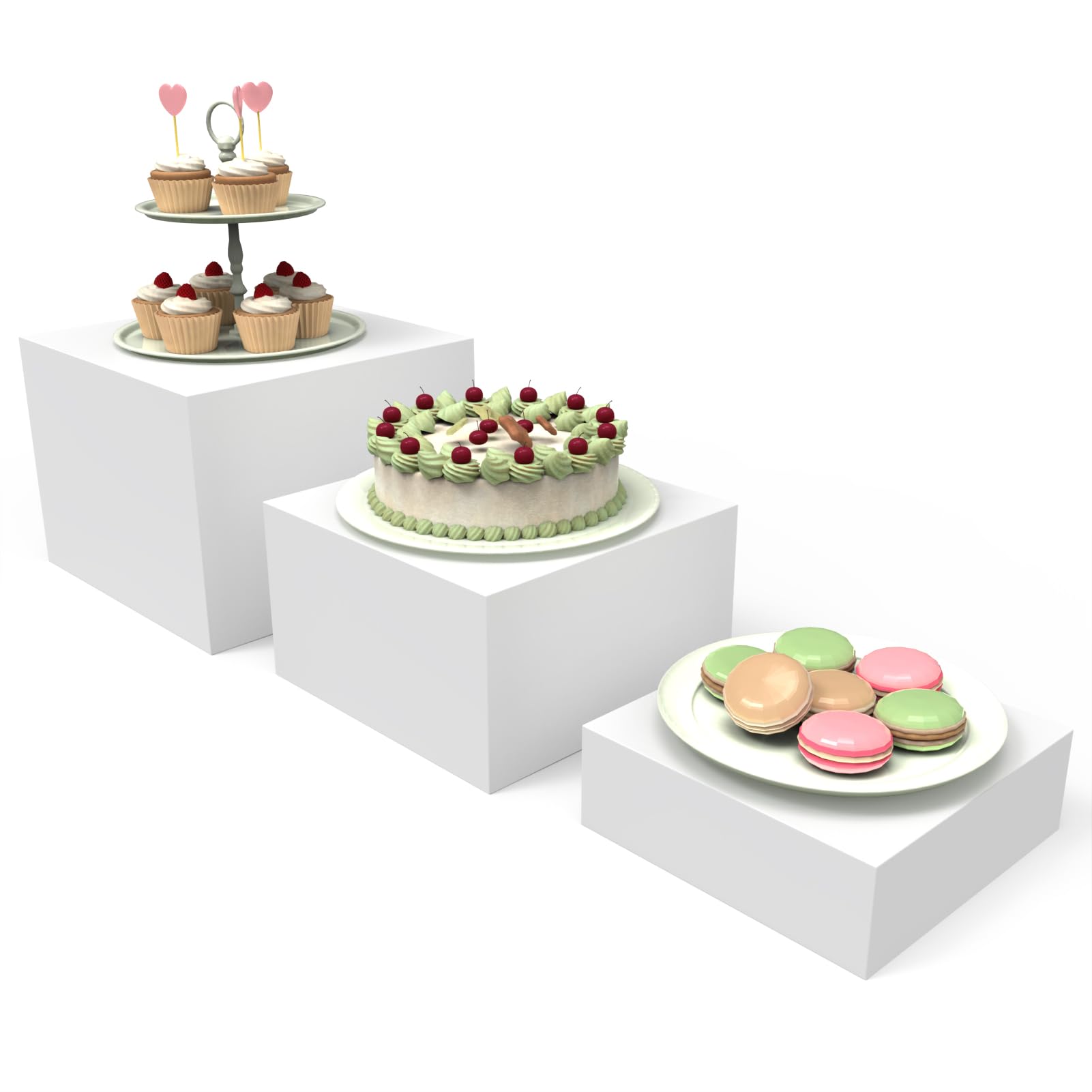 Buffet Risers, Food Risers for Buffet Table, Display Stand Shelf for ...