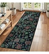 Amazon.com: Beeiva Floral Washable Runners for Hallways, 2x6 Ultra Thin ...