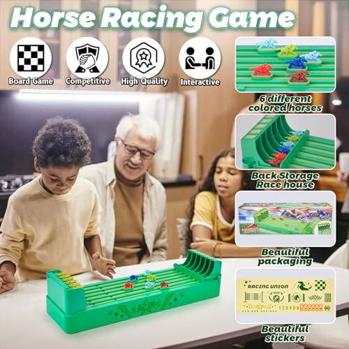 Horse Racing Game, Table Top Horse Board Game with 6 Horses, Fun Race ...